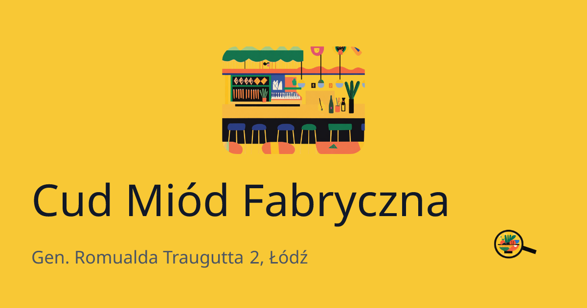 Cud Miód Fabryczna - Menu Miasta