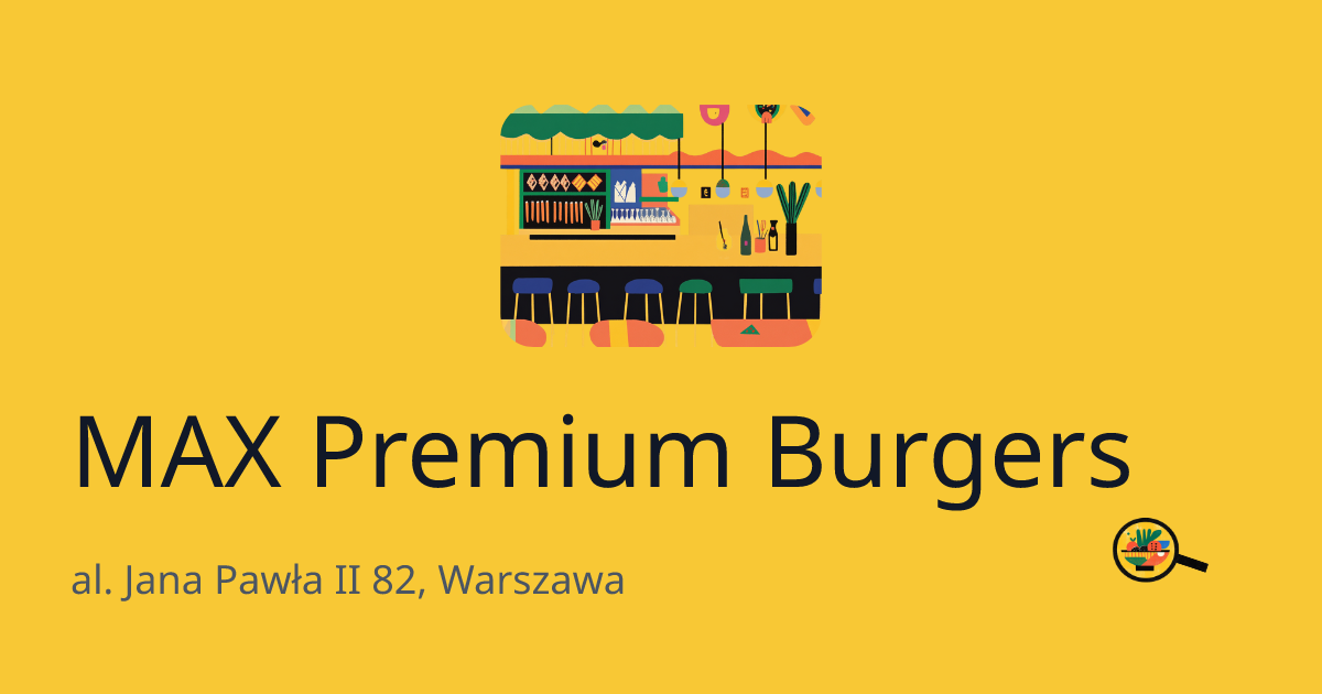 MAX Premium Burgers - Menu Miasta